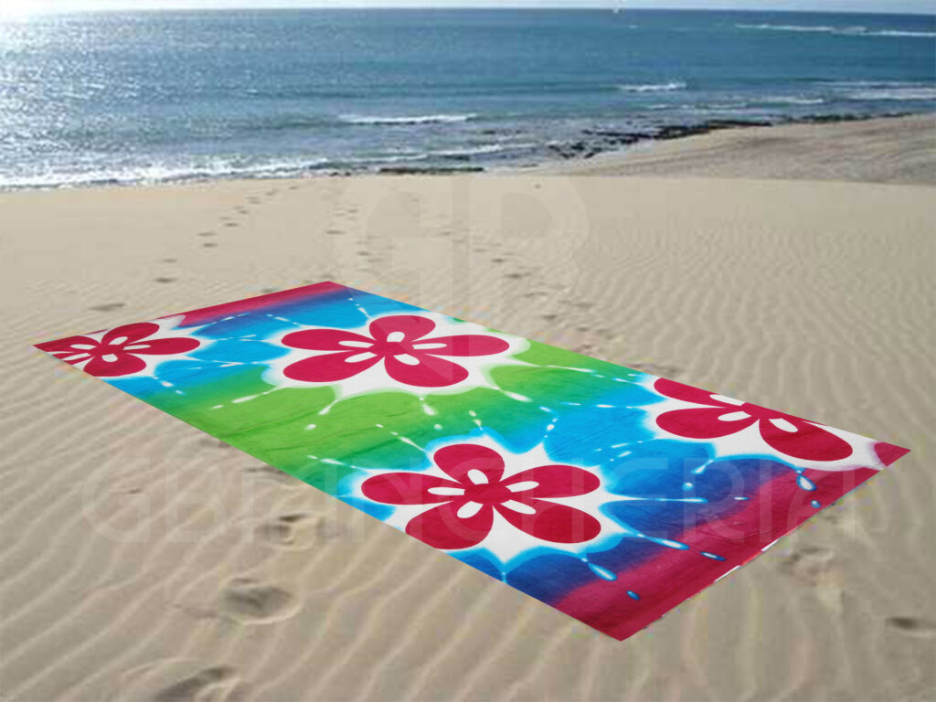 TELO MARE 100% COTONE FIORI – GBiancheria